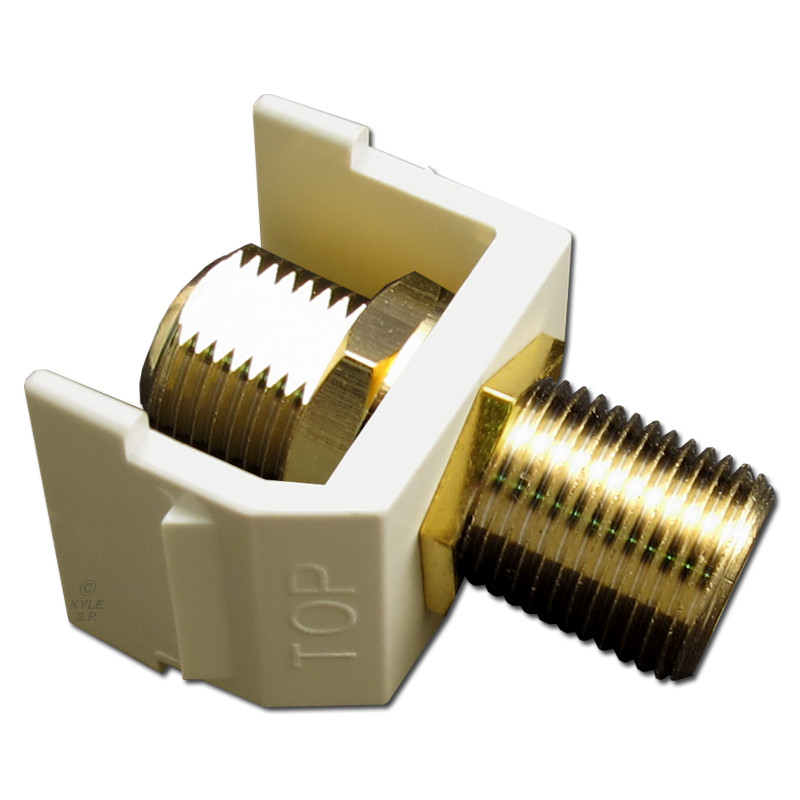 Ivory Cable Threaded Modular Jacks for Hubbell Frames