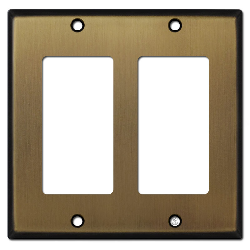 2 Decora Switch Plate Antique Brass Kyle Switch Plates