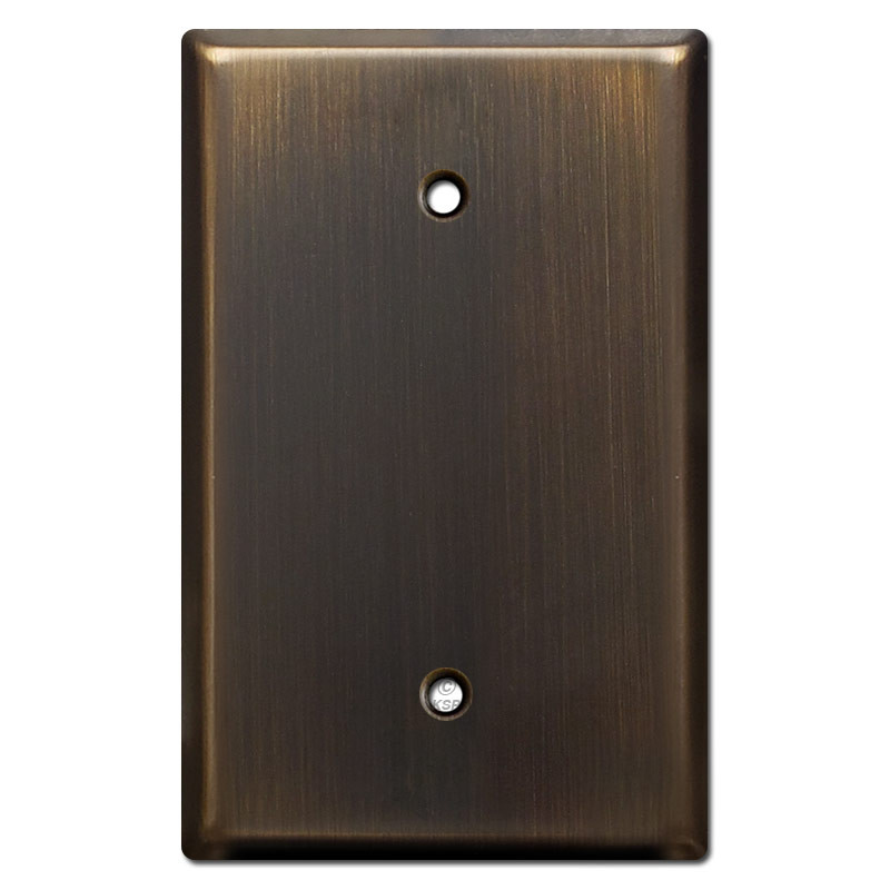 Single Gang Blank Oversized Wall Plate - Oil Rubbed Bronze