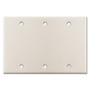 Triple Gang Blank Wall Plate Covers - Light Almond