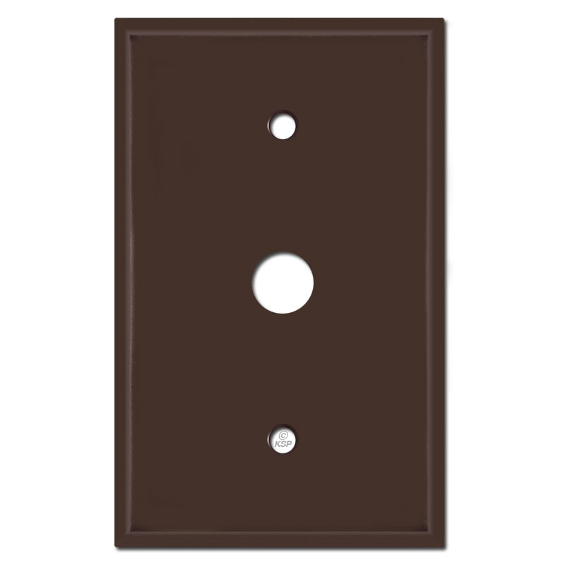 Jumbo Phone Cable Wall Plate Covers with .625'' Opening - Brown