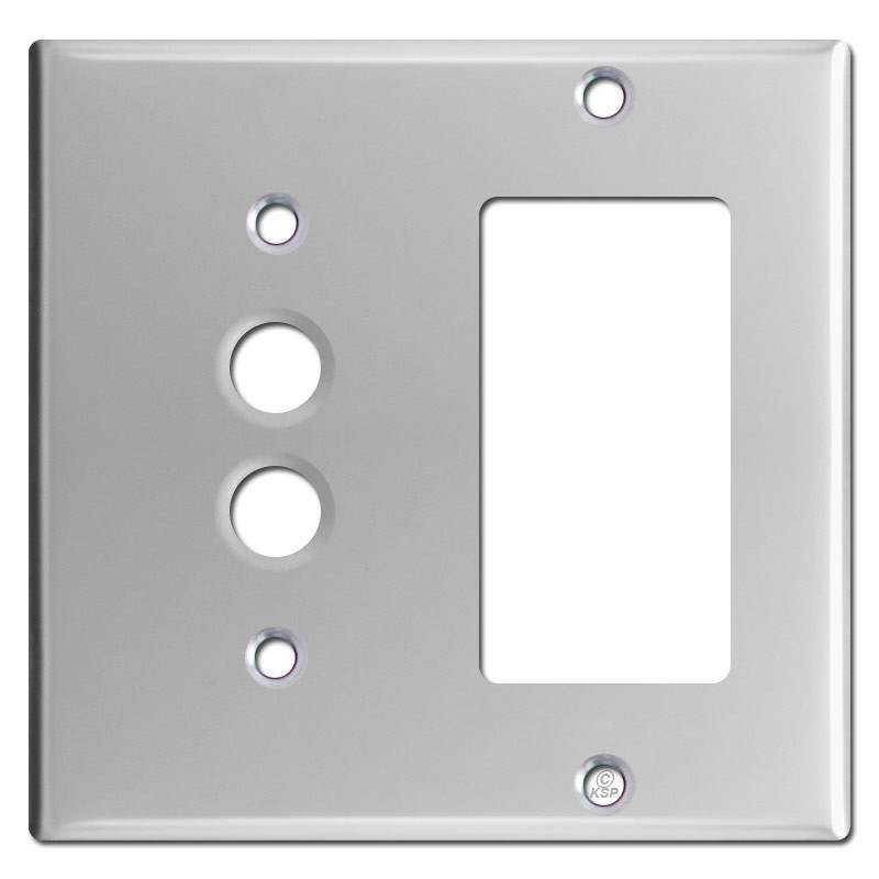 One Decora One Push Button Switch Plate Cover Polished Chrome