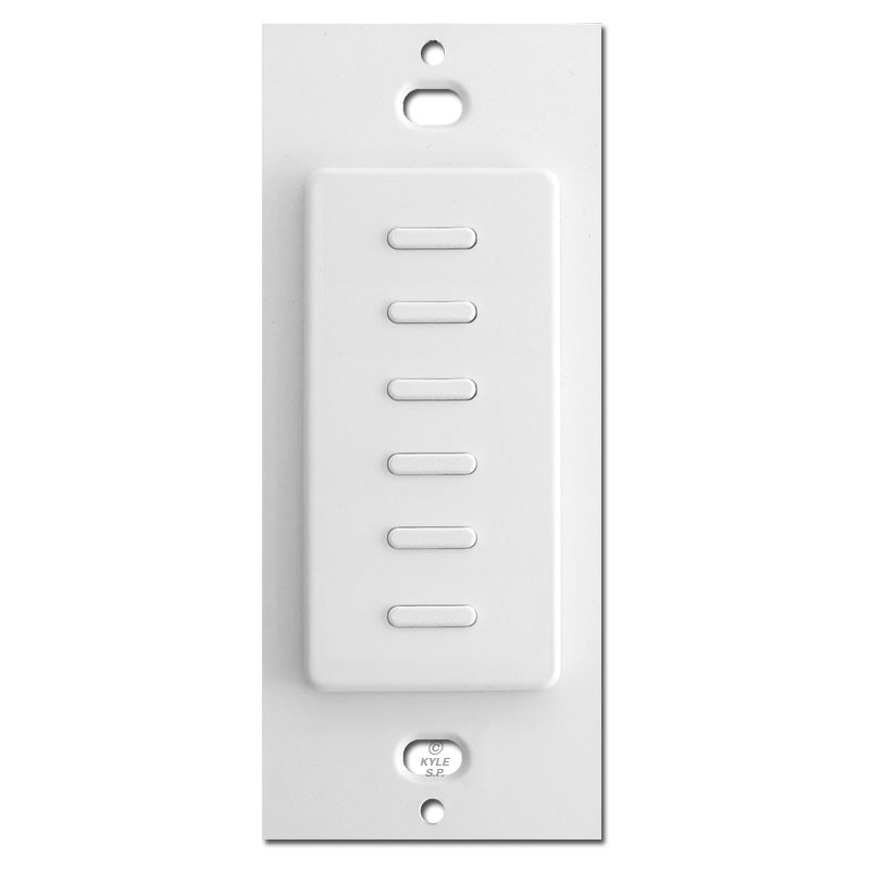 Touch Plate Ultra 6 Button Low Voltage Switches White