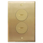 Floor Outlet Covers - Brass Duplex Receptacle Plate