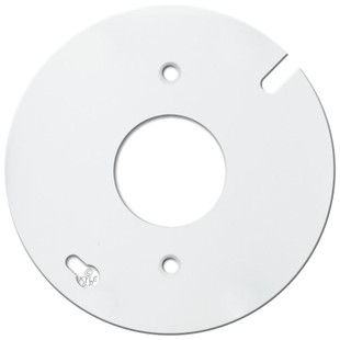 White 4'' Round Simplex Receptacle Cover Plate | Kyle Switch Plates