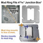 Center Device Plaster Ring for 4-11/16'' Square Junction Box