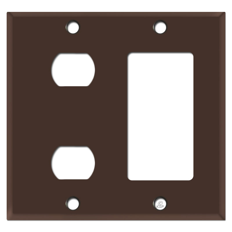 2 Despard Stacked Toggle + 1 Decora Cover Plate - Brown