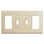 4-Gang Decora 2 Toggle Decora Electrical Outlet Cover - Ivory