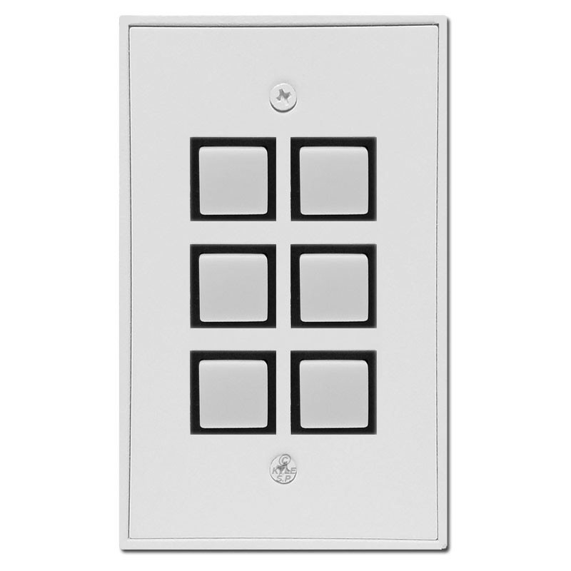 Touch-Plate Industrial Low Voltage Momentary 6 Switch Plate Unit