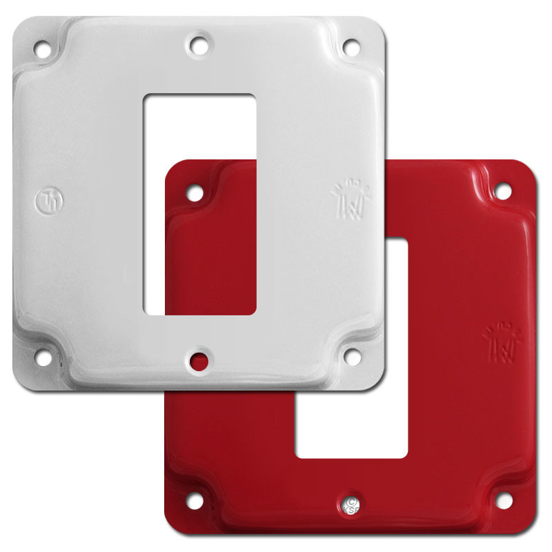 Centered Decora Switch Utility Box Cover Plate - Corner Screws