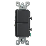 Leviton 2 Stacked Decora Rocker Switches 5634