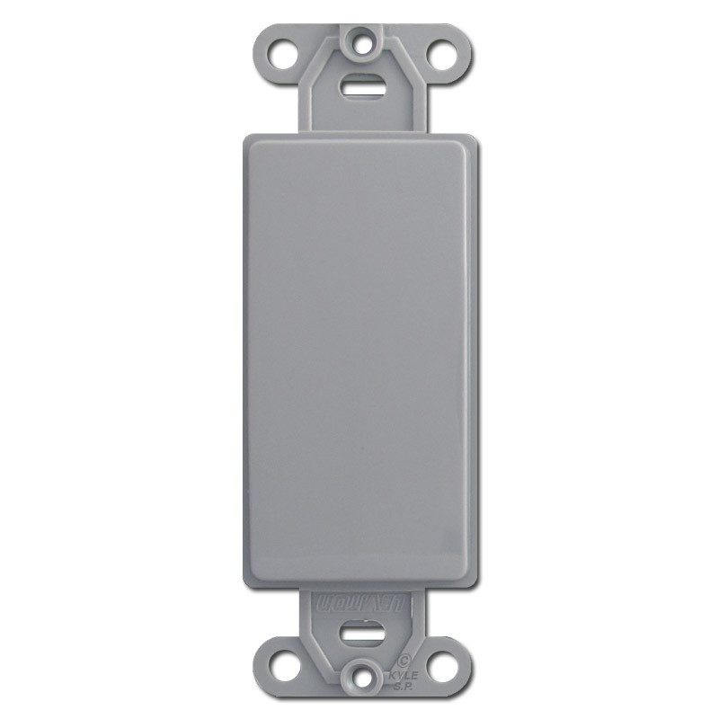 Gray Decora to Blank Switch Plate Inserts | Kyle Switch Plates