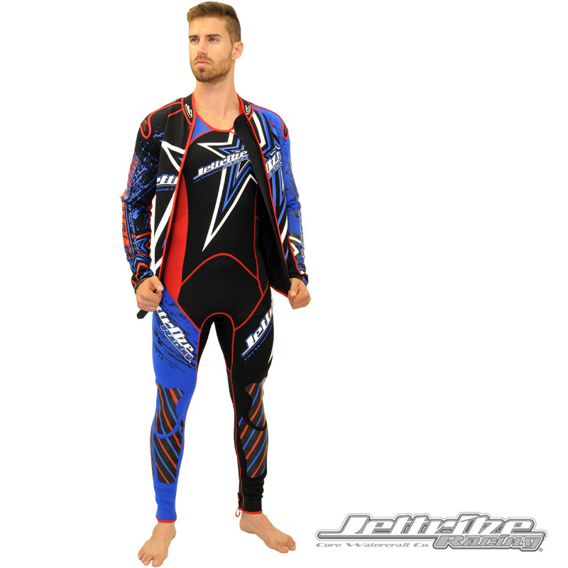 Shockwave Red / Blue Wetsuit PWC Jet Ski Ride & Race Freerider