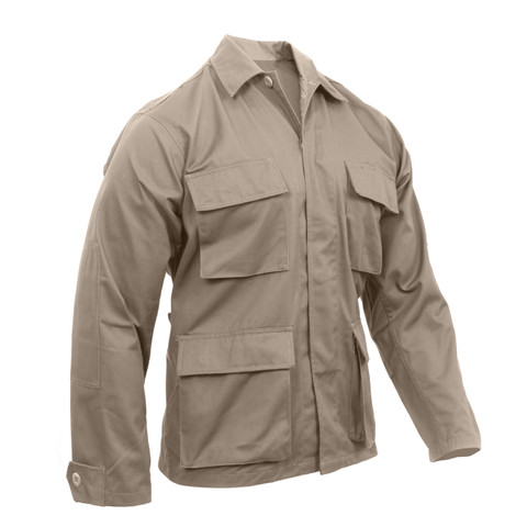 Shop Rothco Khaki Poly/Cotton BDU Jackets - Fatigues Army Navy Gear
