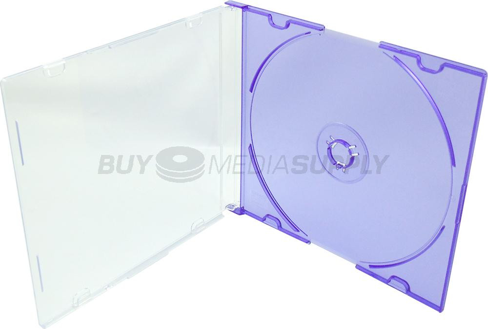 5.2mm Slimline Purple Color 1 Disc CD Jewel Case - BuyMediaSupply.com