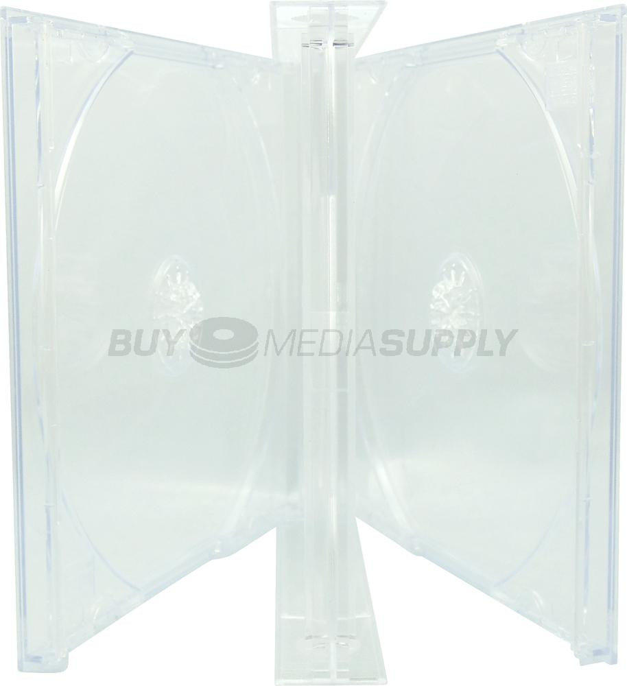 22mm Clear Triple 3 Discs CD Jewel Case - BuyMediaSupply.com