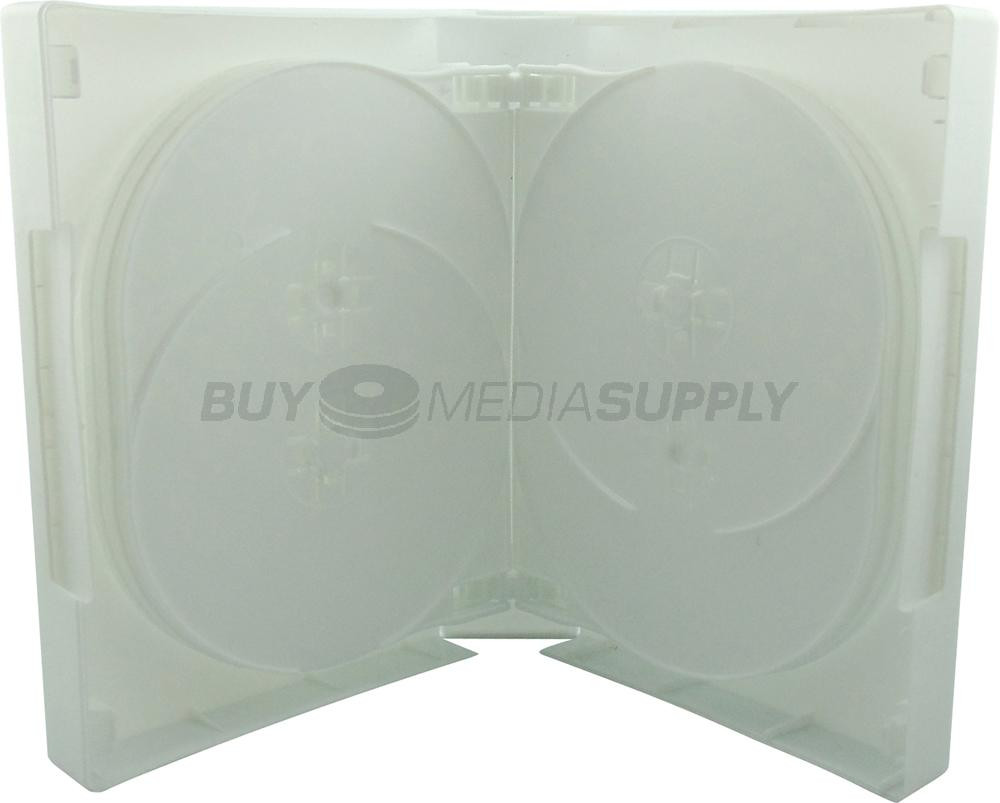 45mm White 14 Discs DVD Case - BuyMediaSupply.com