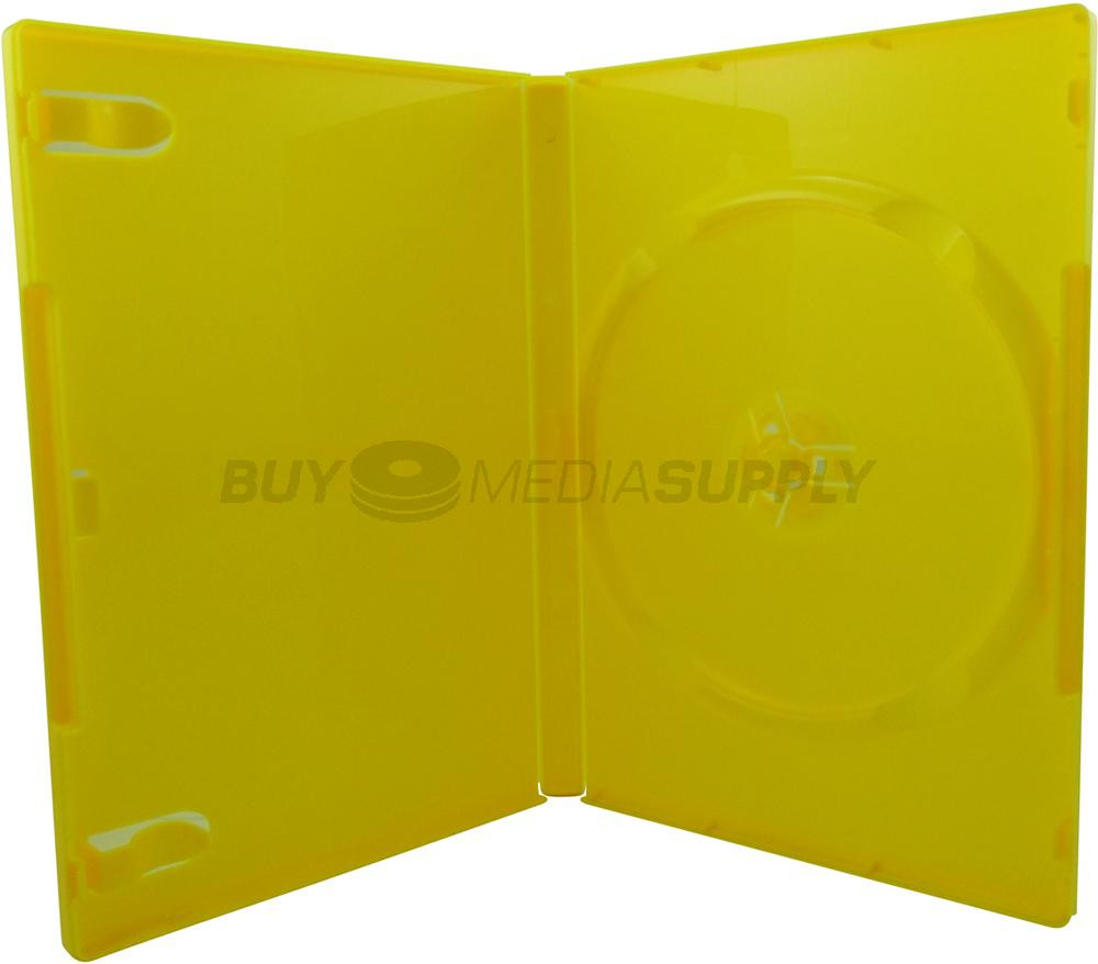 14mm Standard Yellow 1 Disc DVD Case - BuyMediaSupply.com