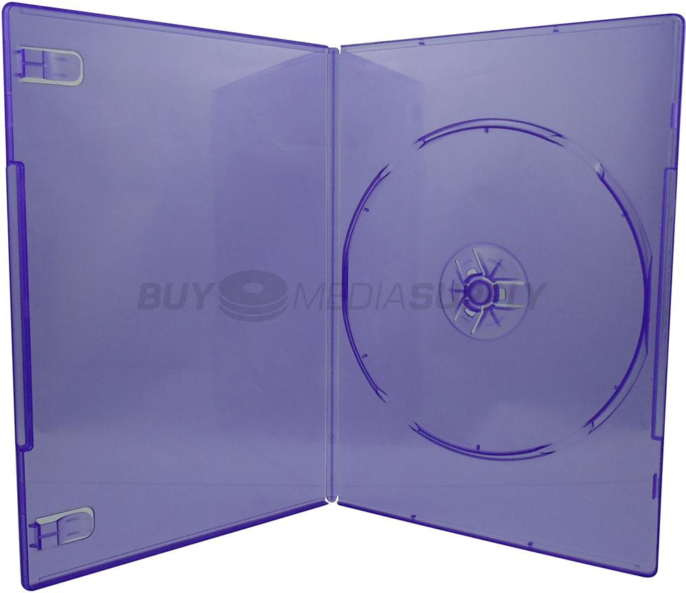 7mm Slimline Clear Purple 1 Disc DVD Case - BuyMediaSupply.com