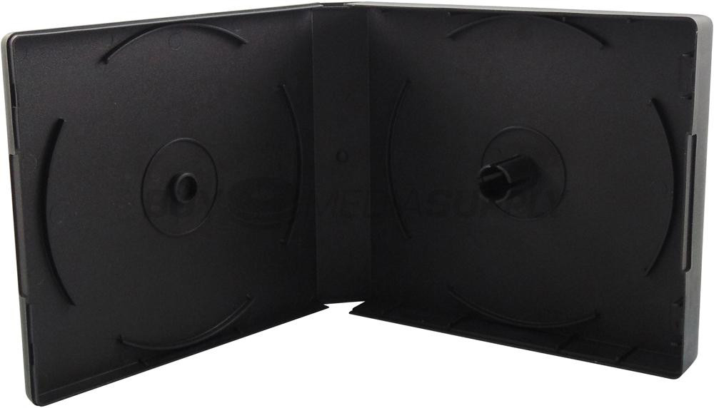 26mm Black 16 Discs CD/DVD Poly Box - BuyMediaSupply.com