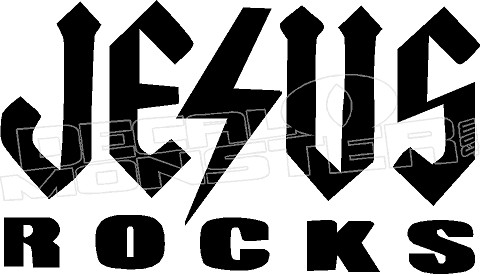 Jesus Rocks 1 Religious Decal Sticker - DecalMonster.com