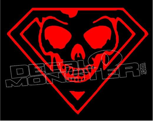 Superman Skull decal Sticker - DecalMonster.com