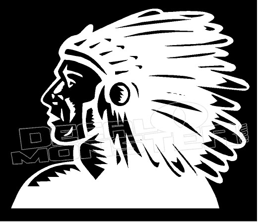 Native Chief Tribal 4 decal Sticker - DecalMonster.com