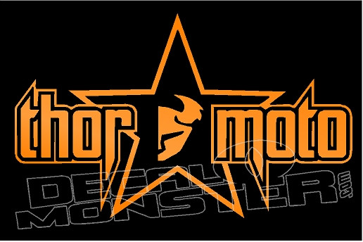 Thor Motorcycle Star 4 Decal Sticker - DecalMonster.com