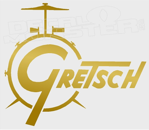 Gretsch Drums 1 Music Decal Sticker - DecalMonster.com