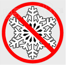 No Snowflakes Decal Sticker - DecalMonster.com