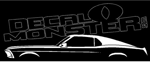 Ford Mustang 1969 Fastback Classic Decal Sticker - DecalMonster.com