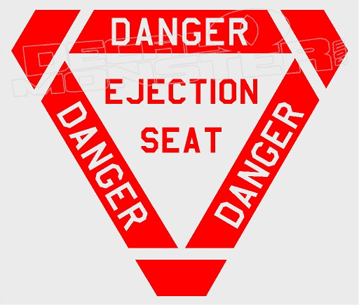 Danger Ejection Seat Jeep Decal Sticker - DecalMonster.com