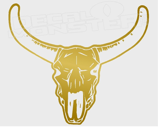 Longhorn Skull Decal Sticker - DecalMonster.com