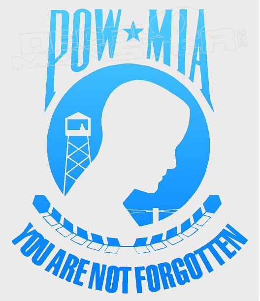 POW-MIA Never Forgotten Decal Sticker DM - DecalMonster.com