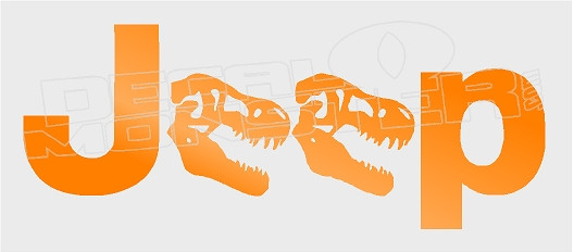 Jurassic Dino Jeep Logo Decal Sticker DM - DecalMonster.com