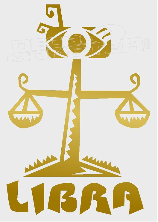 Astrological Zodiac Sign Libra Decal Sticker DM - DecalMonster.com