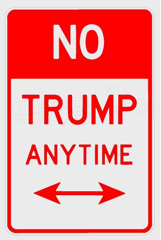 Parking no Trump anytime Decal Sticker - DecalMonster.com