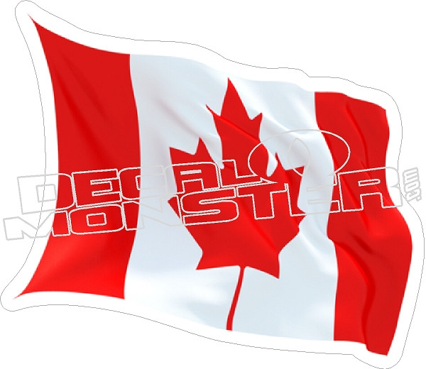 Canada Flag Wave flag decal - DecalMonster.com