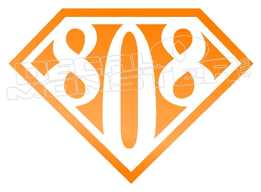 Super 808 Logo Decal Sticker - DecalMonster.com