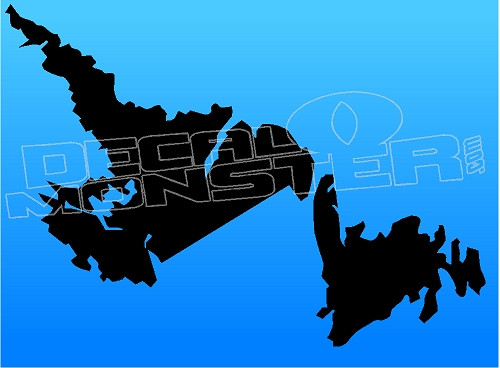 Newfoundland and Labrador Solid Outline 3 Decal Sticker - DecalMonster.com