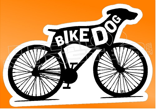 Pets Dog Greyhound Bike Dog Decal Sticker - DecalMonster.com