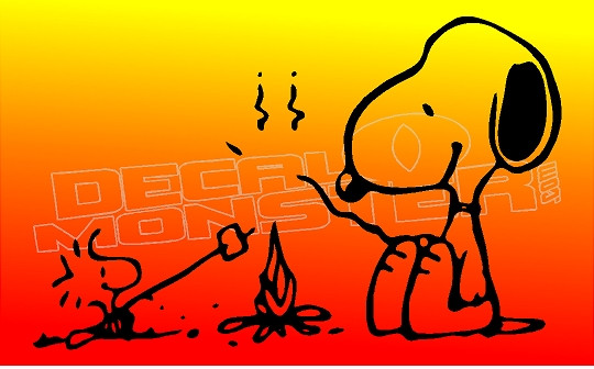 Snoopy Campfire Edition Decal Sticker - DecalMonster.com
