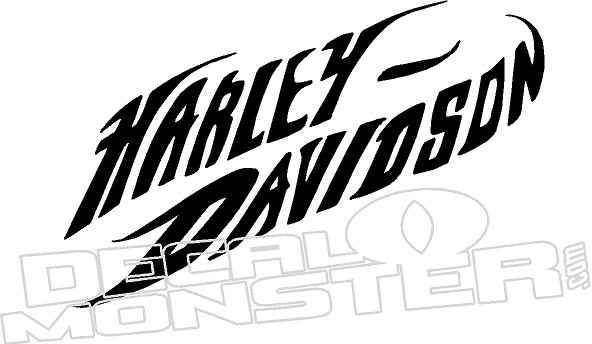 Harley Davidson Lettering Motorcycle Decal Sticker - DecalMonster.com