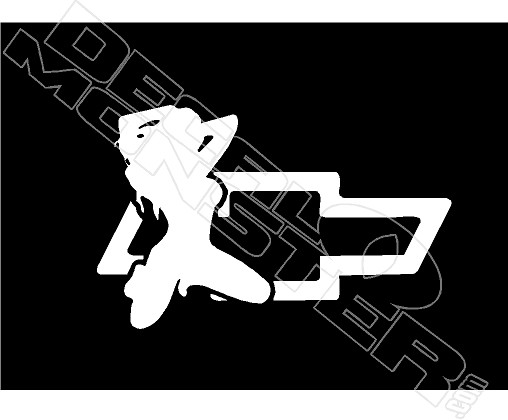 Chevy Sexy Girl Decal Sticker Dm