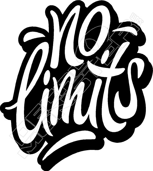No Limits Wording Decal Sticker - DecalMonster.com