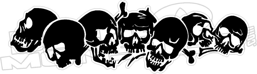 Skull Pile - Skull Decal - DecalMonster.com
