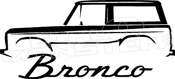 Ford Bronco Vintage 1 Decal Sticker - DecalMonster.com