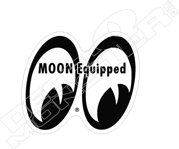 Moon Eyes Equiped Car Decal Sticker - DecalMonster.com