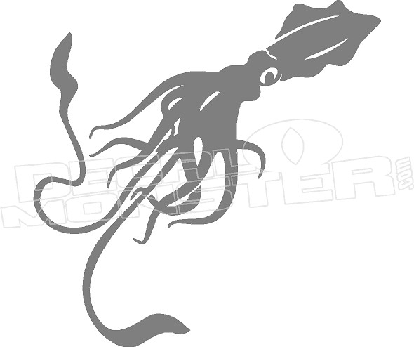 Squid Hawaiian Decal Sticker - DecalMonster.com