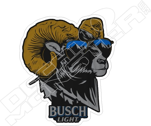 Busch Light Ram Beer Decal Sticker - DecalMonster.com